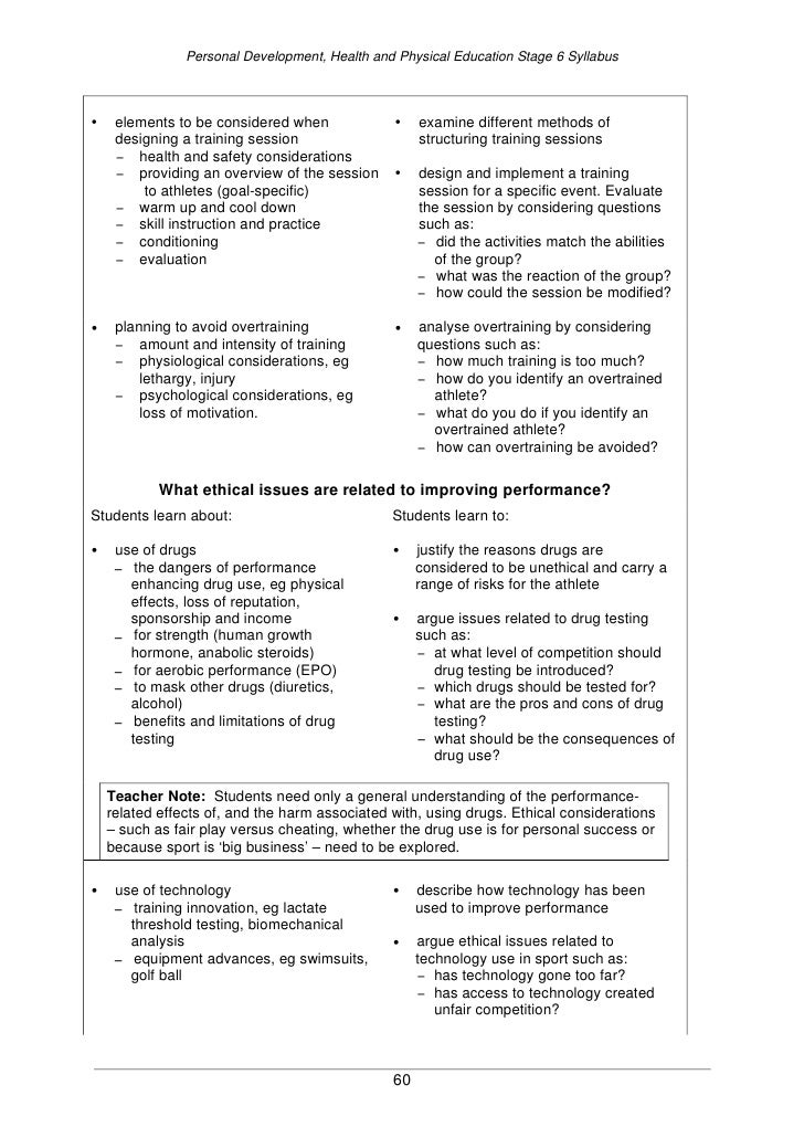 Pdhpe Stage 6 Syllabus pdhpe-stage-6-syllabus