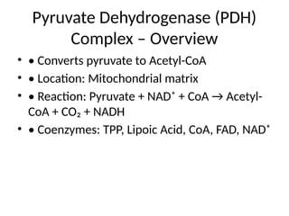 PDH_TCA_Cycle_Presentation.pptx citric acid cycle | PPTX