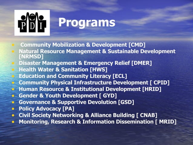 Participatory Development Initiatives | PPT