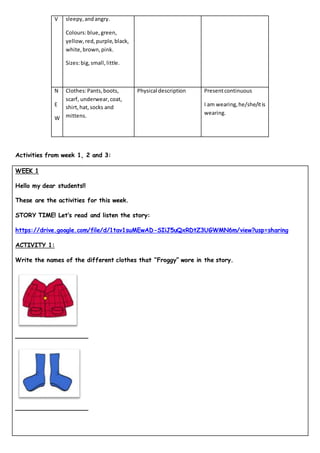 Didactic Unit 1 - What are you wearing | DOCX