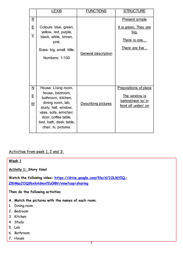 Didactic Unit 2 - Home Sweet Home | DOCX | Homework and Study | Education