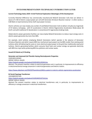 PDi Investor Technology Introduction Letter | PDF