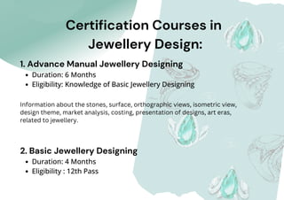 PD Institute Jewellery Designing Courses | PDF