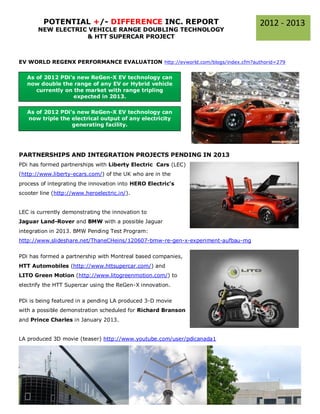 PDi ReGenX Innovation 2012 - 2013 Report 2 | PDF