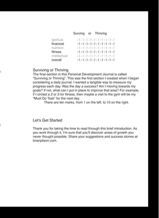 Personal Development Journal Sample | PDF