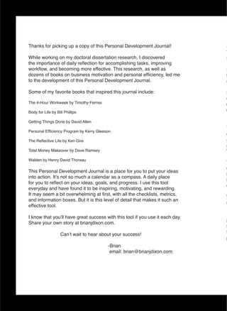 Personal Development Journal Sample | PDF