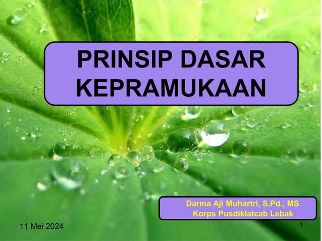 Prinsip Dasar Kepramukaan Dan Metode Kepramukaan Ppt 