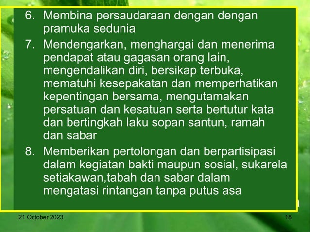 Prinsip Dasar Kepramukaan Dan Metode Kepramukaan Ppt 