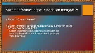 Konsep Dasar Sistem dan Teknologi Informasi | PPT