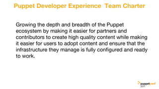 PuppetConf 2017: Puppet Development Kit: A Seamless Workflow for Module ...