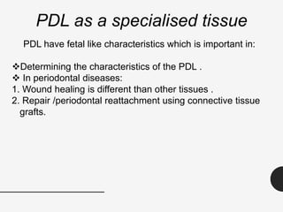 Oral Histology - Periodontal ligament | PPTX