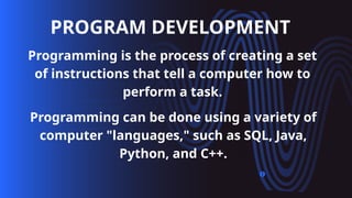 Program Development Life Cycle Ppt First Year | Ppt