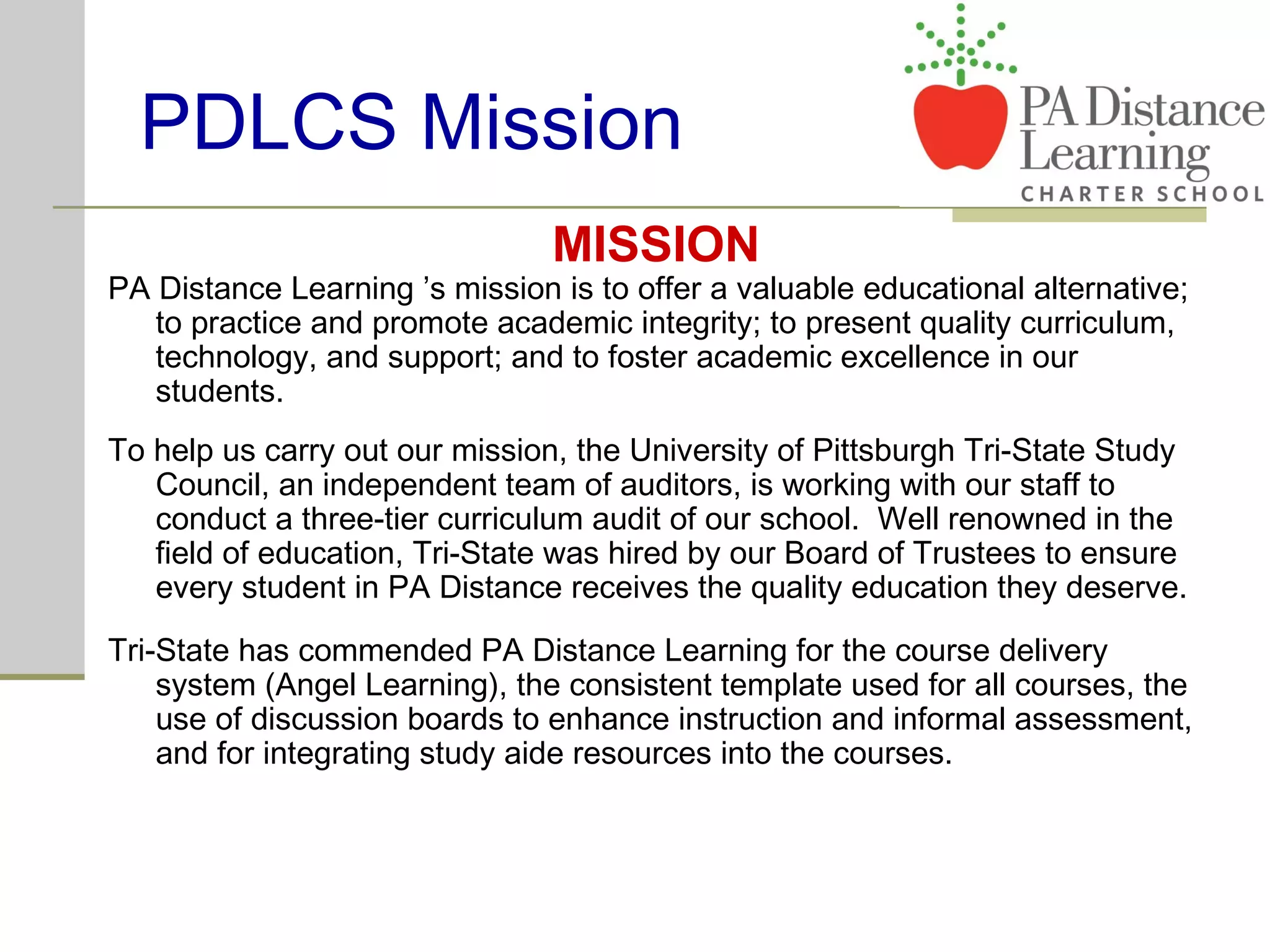 PA Distance Learning 2013-2014 | PPT