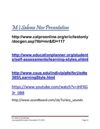 Pd learning styles | DOCX