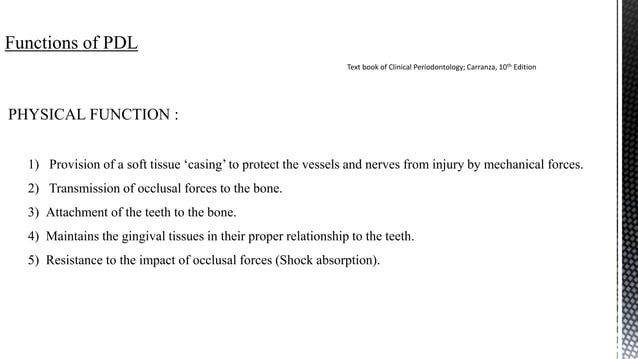 Ultra structure & function of PDL | PPTX | Dental Health | Diseases and ...