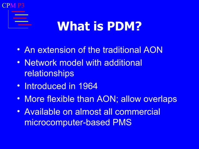 Precedence Diagramming Method PDM | PPT
