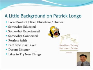 Patrick Longo - Cincy Entrepreneurial Ecosystem | PPT