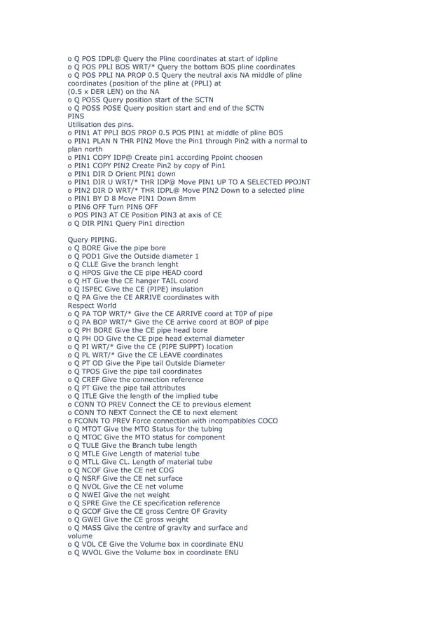 Pdms latest commands | DOC | Chemistry | Science