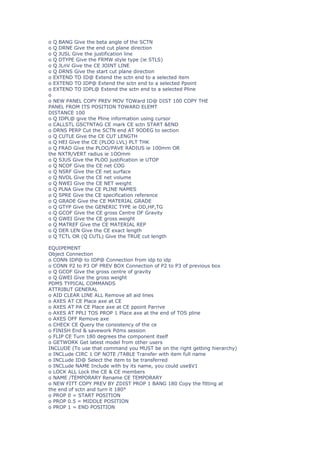 Pdms latest commands | DOC