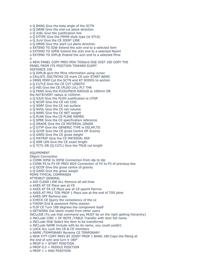 Pdms latest commands | DOC | Chemistry | Science