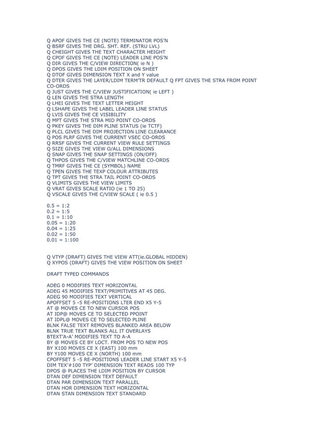 Pdms latest commands | DOC | Chemistry | Science