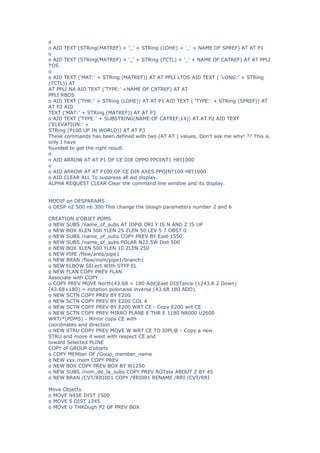 Pdms latest commands | DOC