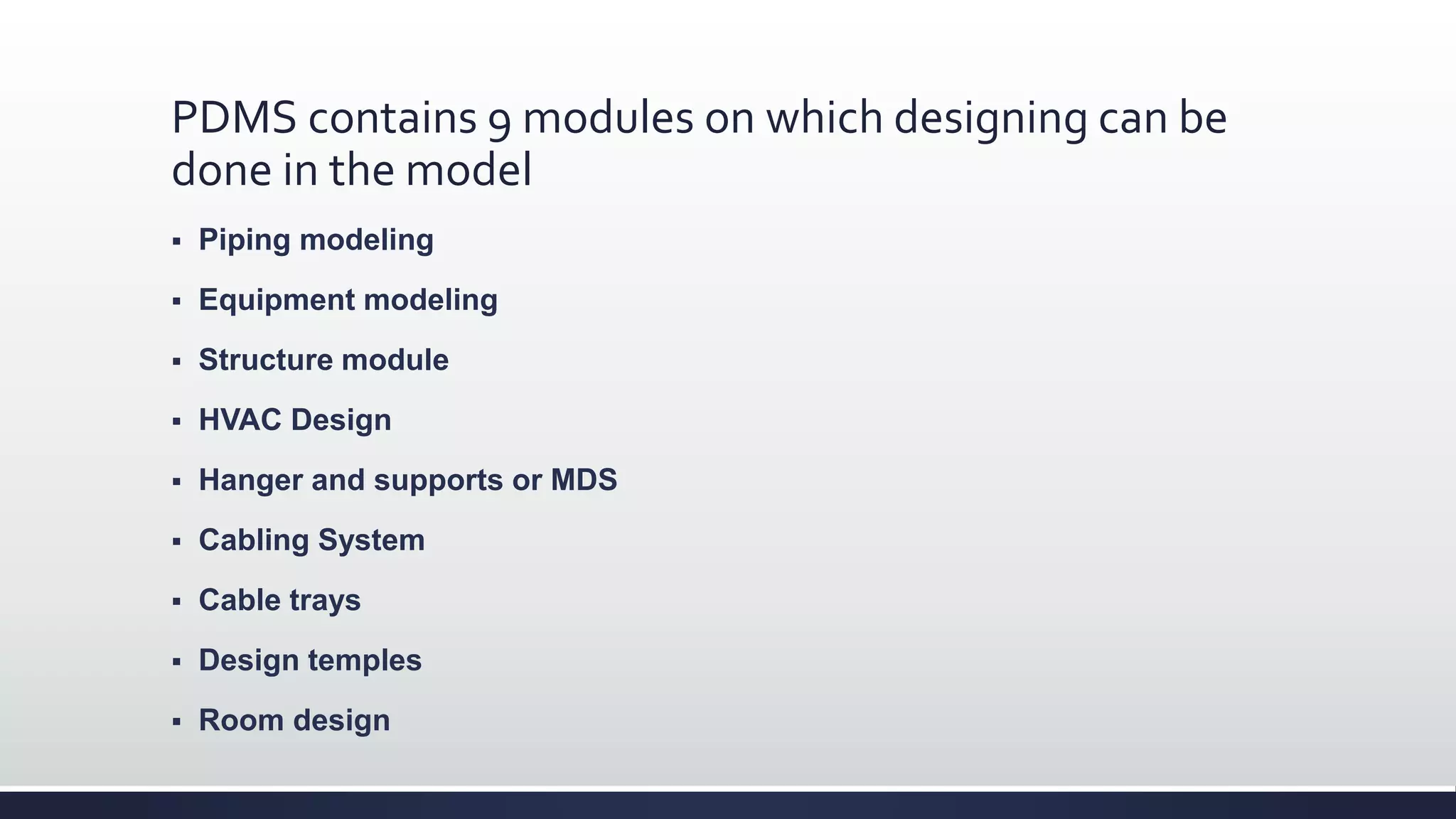 Pdms overview | PPTX
