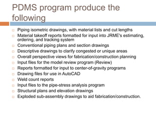 Pdms program produces | PPT