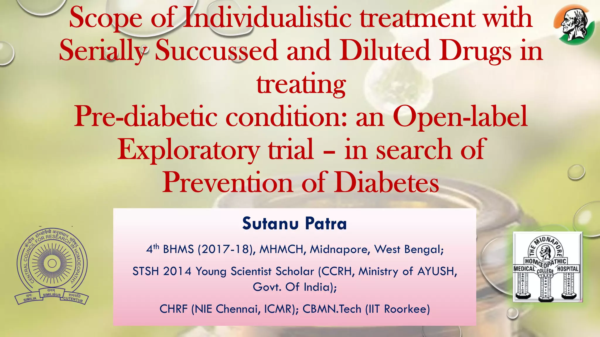 My STSH Scholary Article about TREATMENT of PRE-DIABETES with SSDD | PDF
