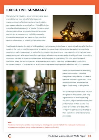 Predictive Maintenance - A Smart Solution to Maintain your Equipment! | PDF | Business ...