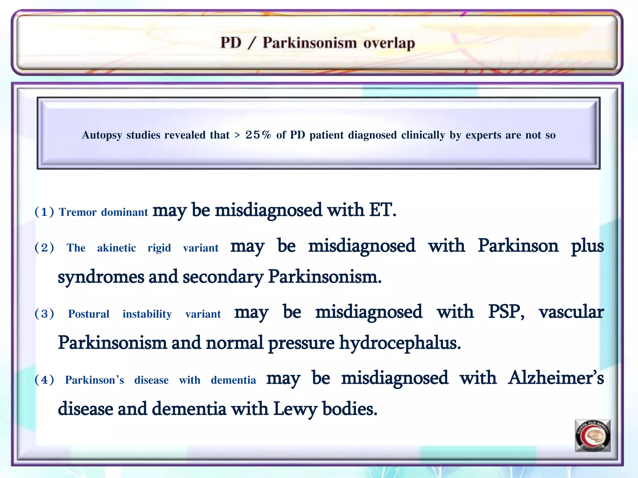 Parkinson Disease MDS criteria | PPTX | Brain and Nervous System ...