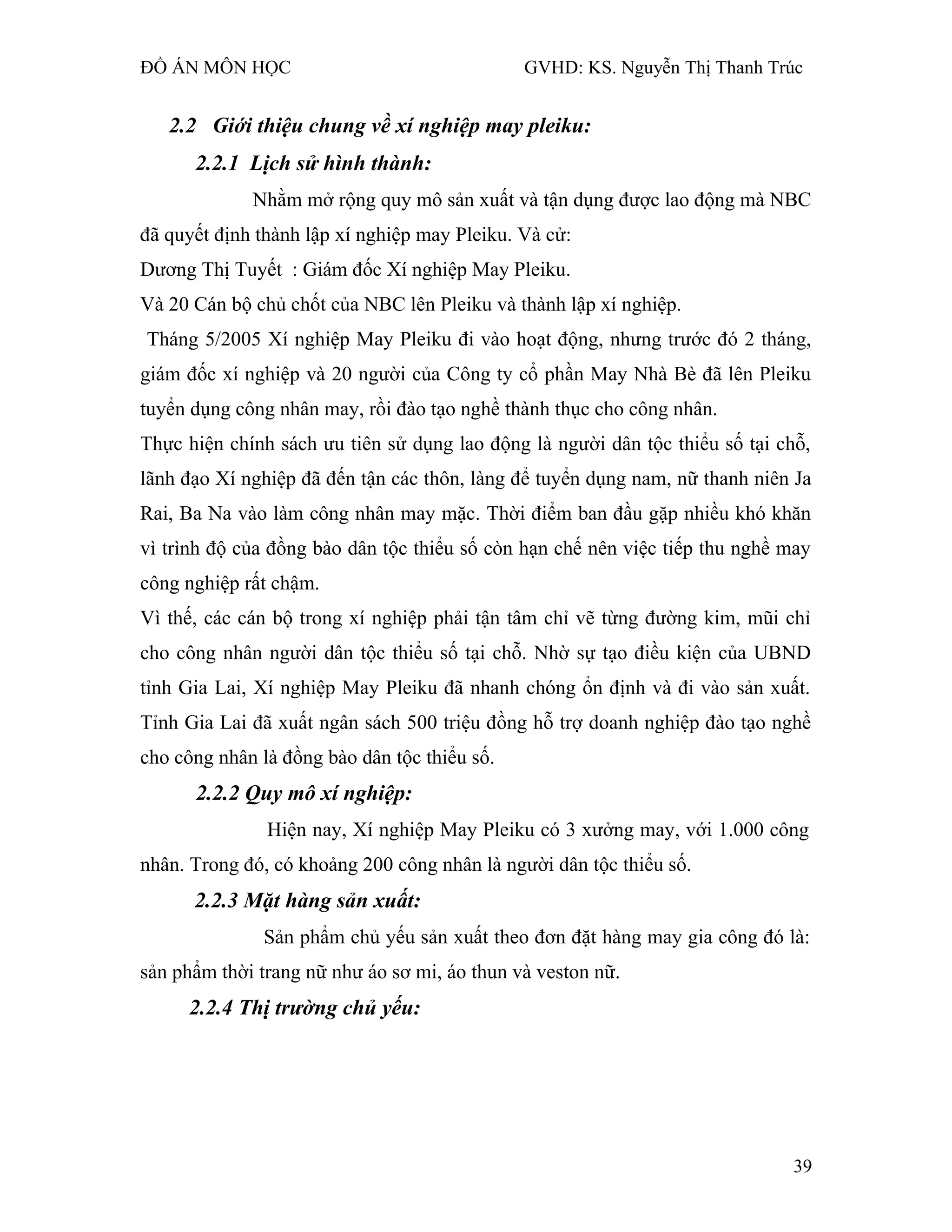 áP dụng lean manufacturing vào trong thực tế sản xuất tại xí nghiệp may pleiku thuộc tổng công ...