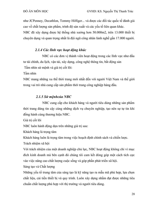 áP dụng lean manufacturing vào trong thực tế sản xuất tại xí nghiệp may pleiku thuộc tổng công ...