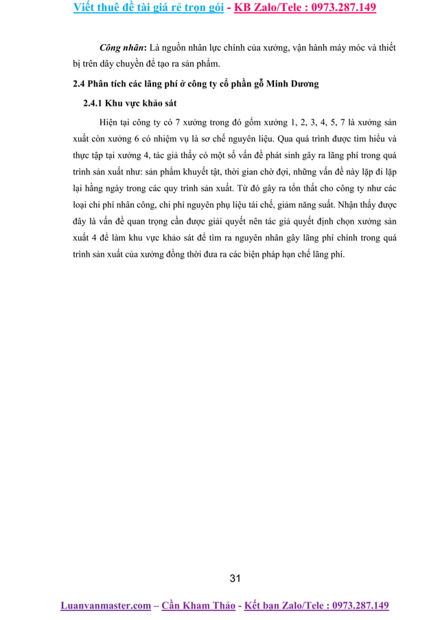 Áp dụng Lean nhằm khắc phục lãng phí trong quy trình sản xuất tại công ty Gỗ Minh Dương.doc