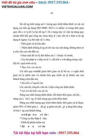 Áp dụng Six Sigma để cải tiến quy trình thẩm định tại sở kế hoạch và đầu tư tỉnh Quảng Nam.doc