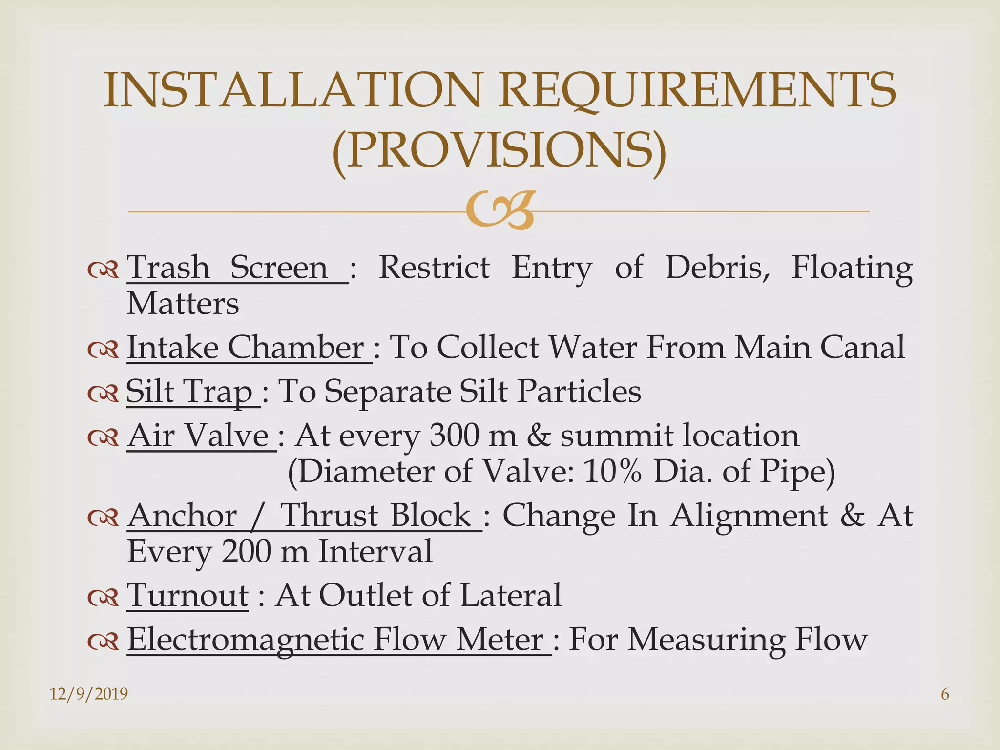 PLANNING AND DESIGN OF PIPE DISTRIBUTION NETWORK (PDN). | PPTX