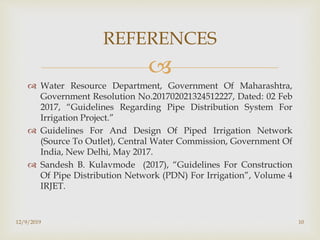 PLANNING AND DESIGN OF PIPE DISTRIBUTION NETWORK (PDN). | PPTX