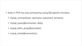 PDO Basics - PHPMelb 2014 | PPT