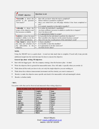 Pd objectives pre course reading | DOCX | Human Resources | Business