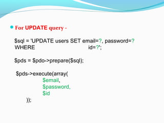 PHP - PDO Objects | PPT | Databases | Computer Software and Applications