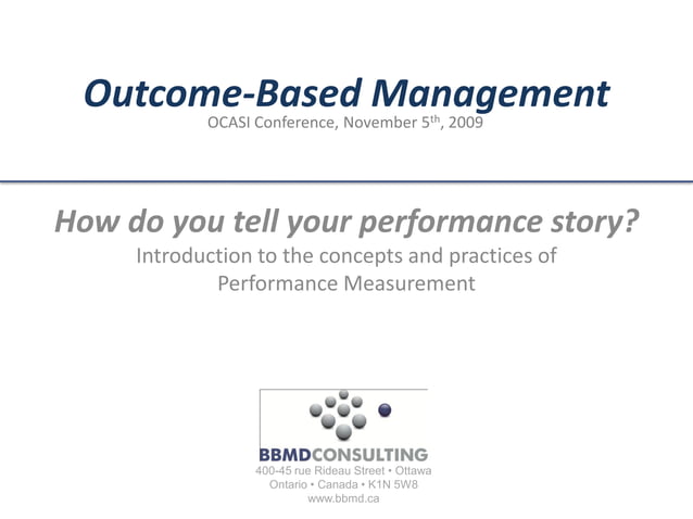 Outcome Based Management | PPT