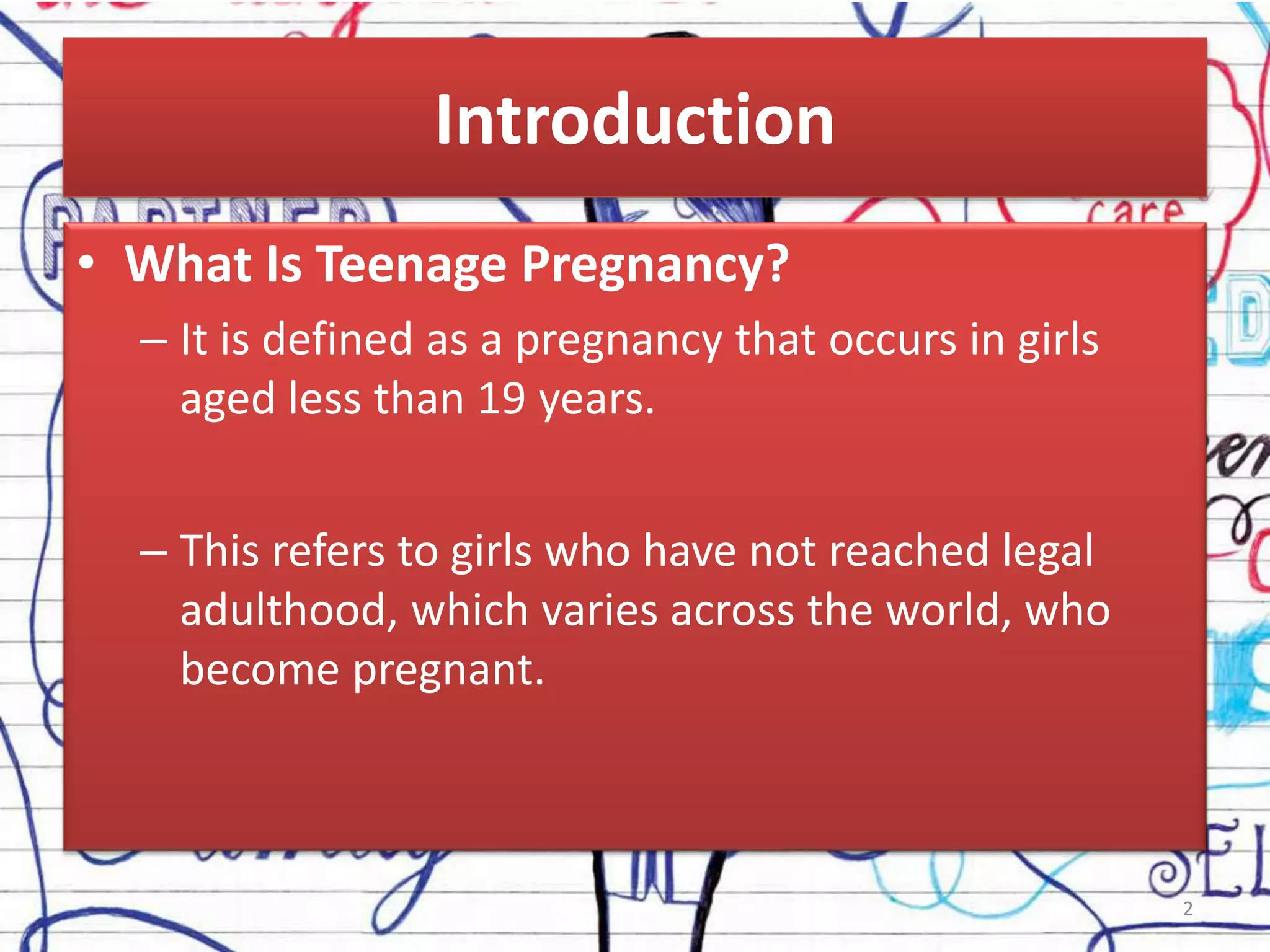 Teenage Pregnancy affects the Future of both the child & the mother | PPTX