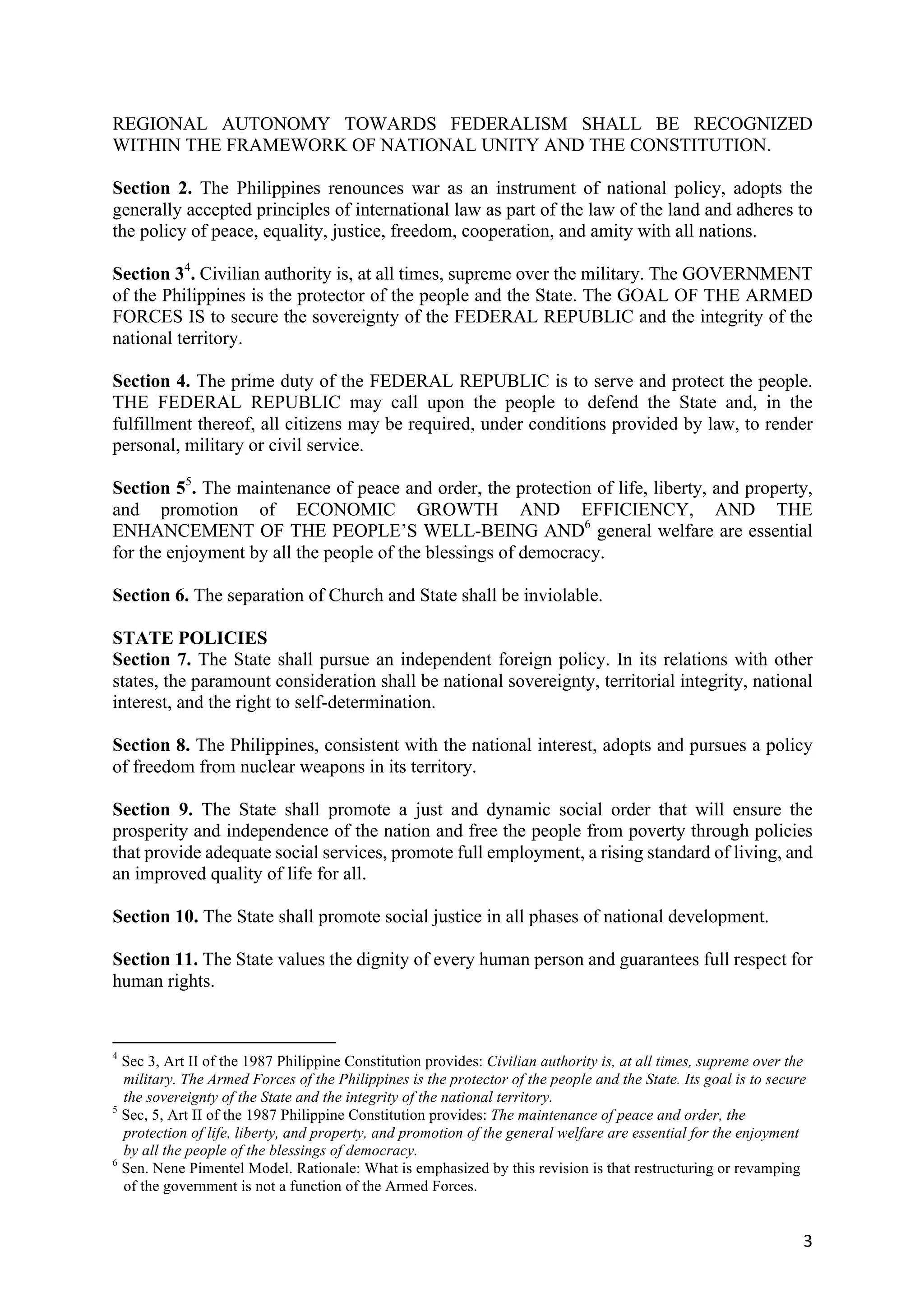 PDP-LABAN PROPOSED CONSTITUTION of the Federal Republic of the ...
