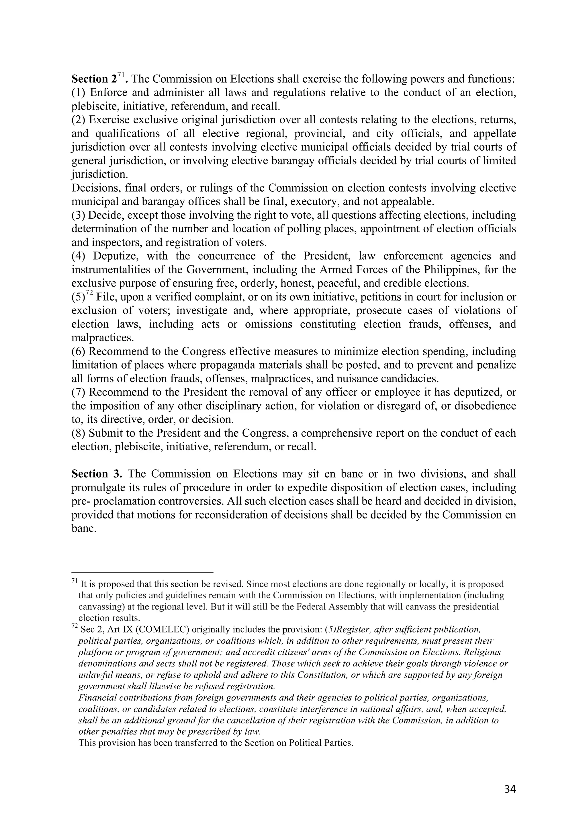 PDP-LABAN PROPOSED CONSTITUTION of the Federal Republic of the Philippines | PDF