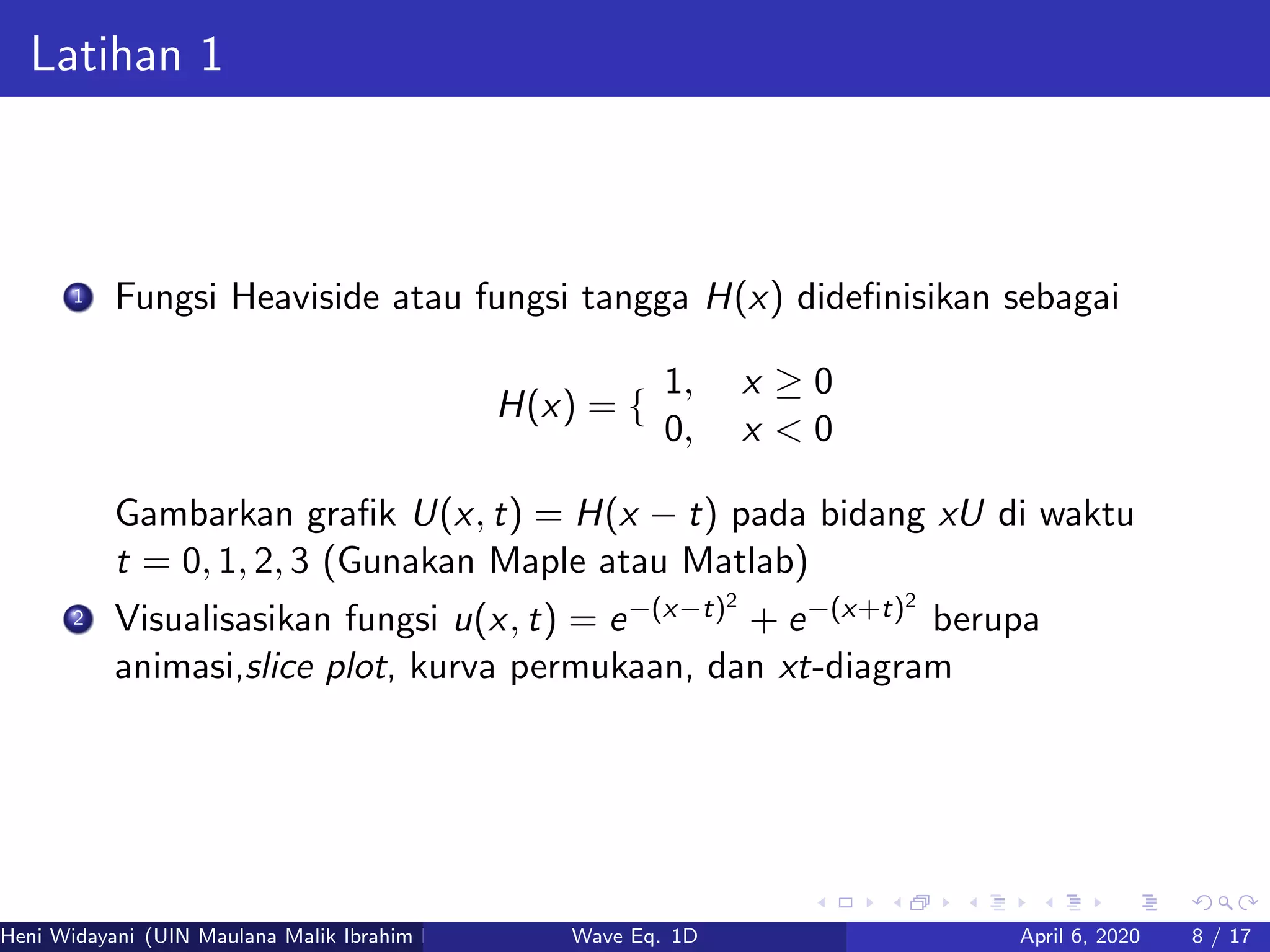 Solusi D'Alembert Pers. Gelombang 1D | PDF