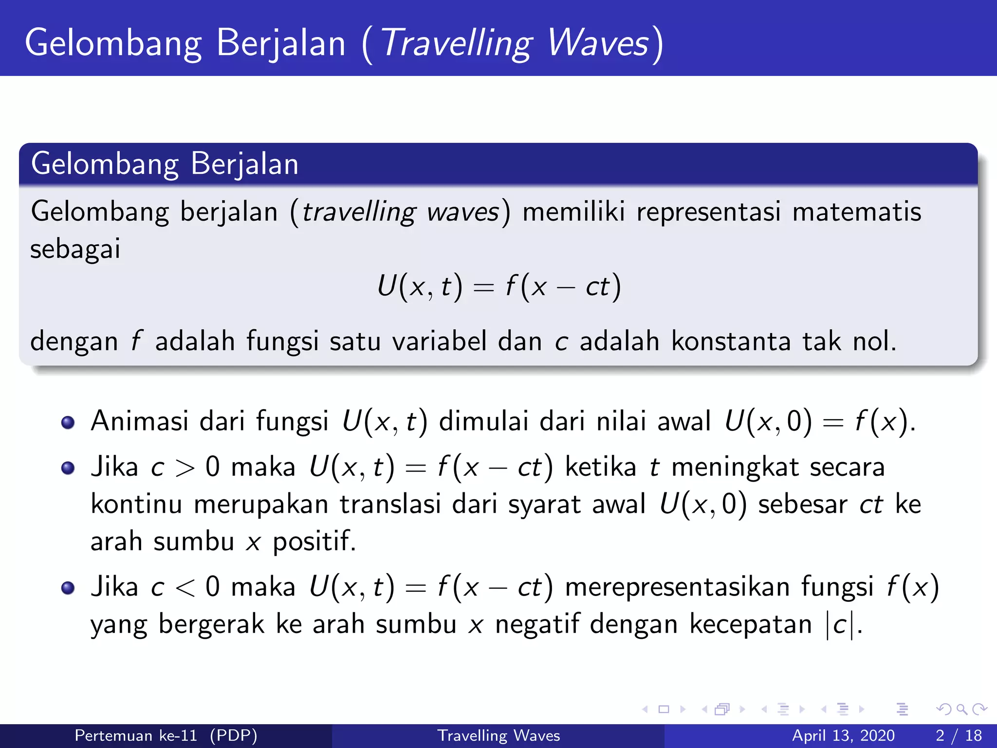 Gelombang Berjalan | PDF