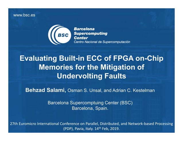 Evaluating Built-In ECC of FPGA On-Chip Memories for the Mitigation of ...