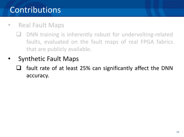 On the Resilience of Deep Learning for reduced-voltage FPGAs | PPT