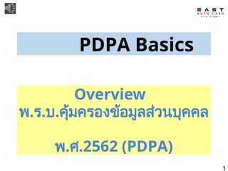 พรบ.คุ้มครองข้อมูลส่วนบุคคล pdpa พ.ศ.2562