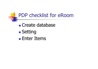 PDP database checklist | PDF | Computing | Technology & Computing